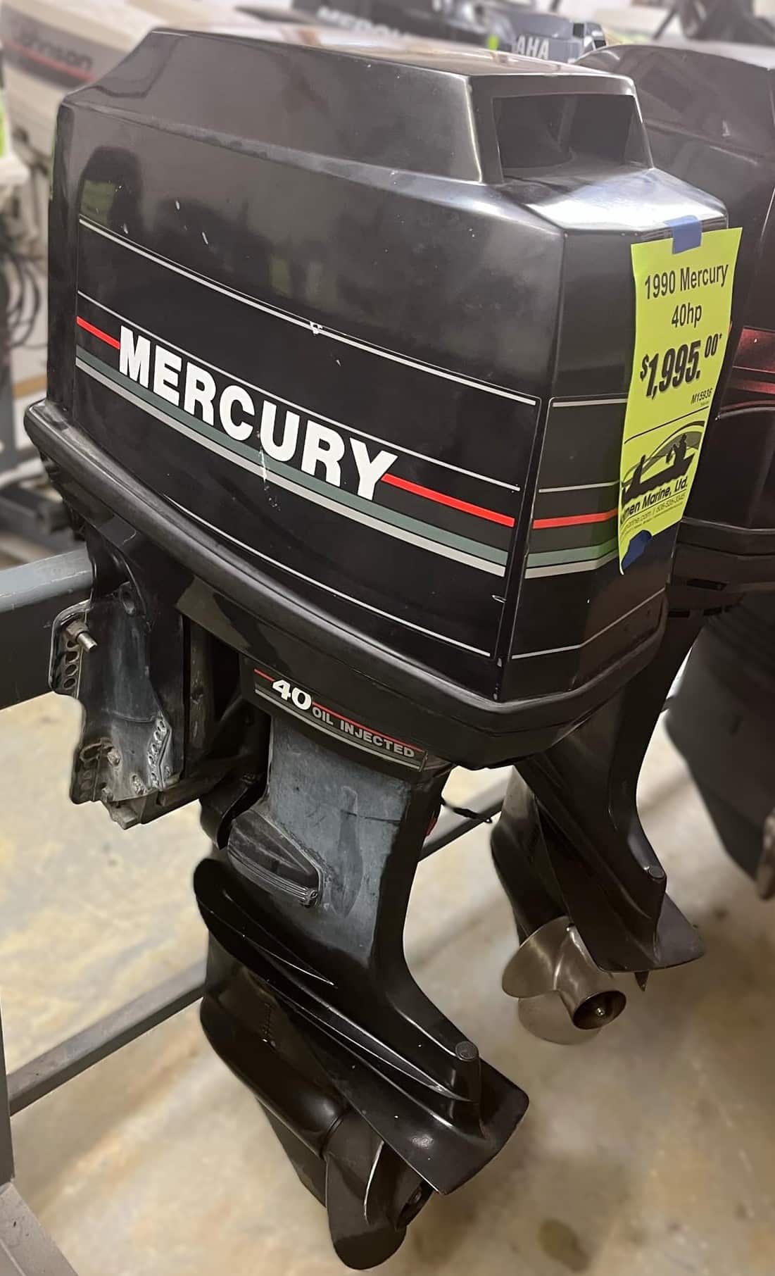 1990 Mercury 40HP Long Remote – 2S (M15936) – Holmen Marine